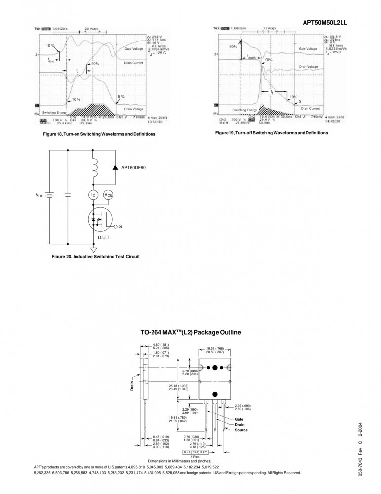 APT50M50L2LLG datasheet page 5