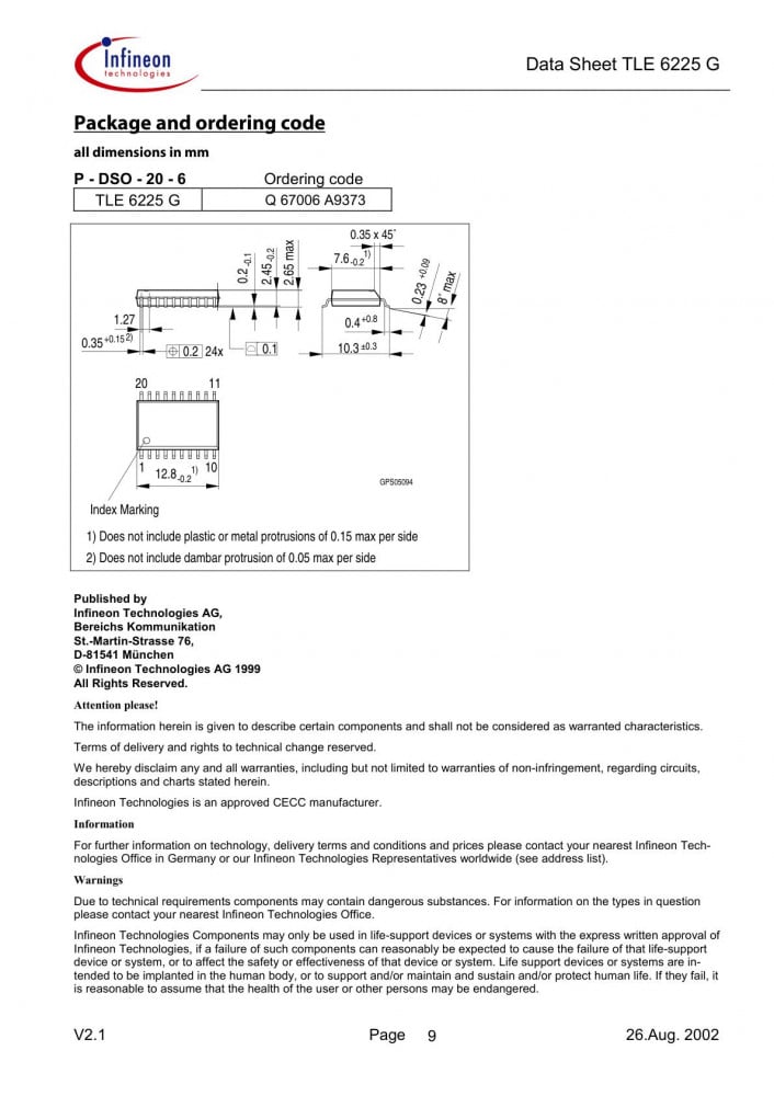 TLE6225G datasheet page 9