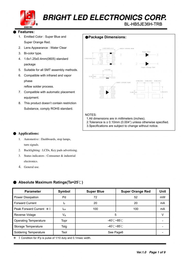 BL-HB5JE36H-TRB specification page 2