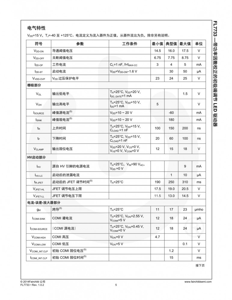 FL7733 datasheet page 6