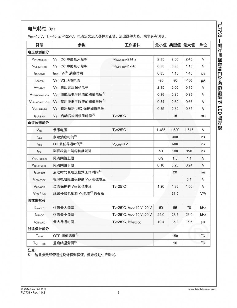FL7733 datasheet page 7