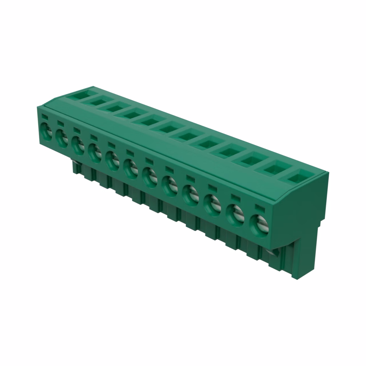 5.08mm Pitch Eurostyle Horizontal Plug, with Reverse Imprinting, Green Housing, 12 Circuits for sale