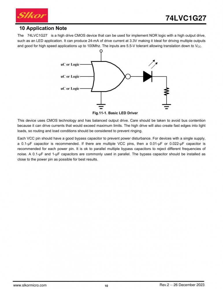 74LVC1G27S6 datasheet page 10