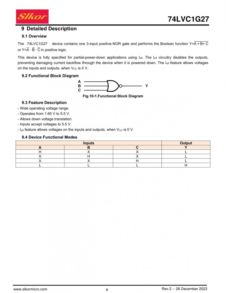 74LVC1G27S6 datasheet page 9