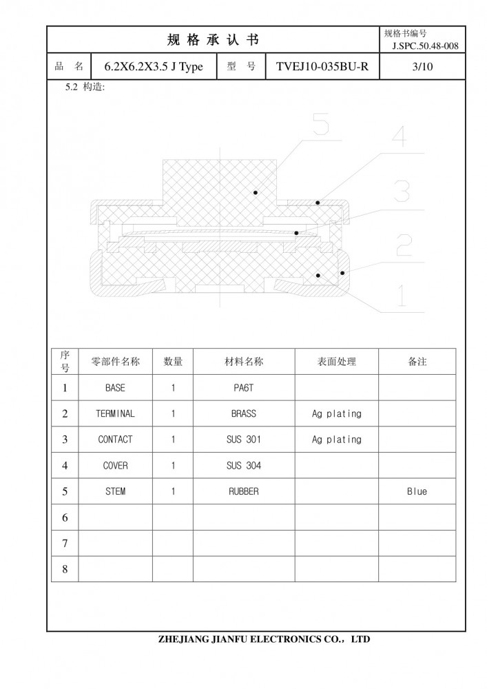 TVEJ10-035BU-R specification page 4