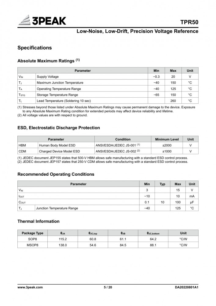 TPR50 datasheet page 5