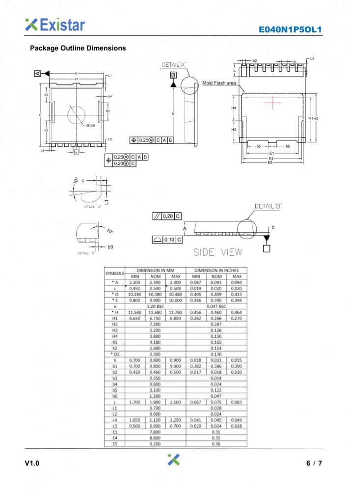 E040N1P5OL1 datasheet page 6