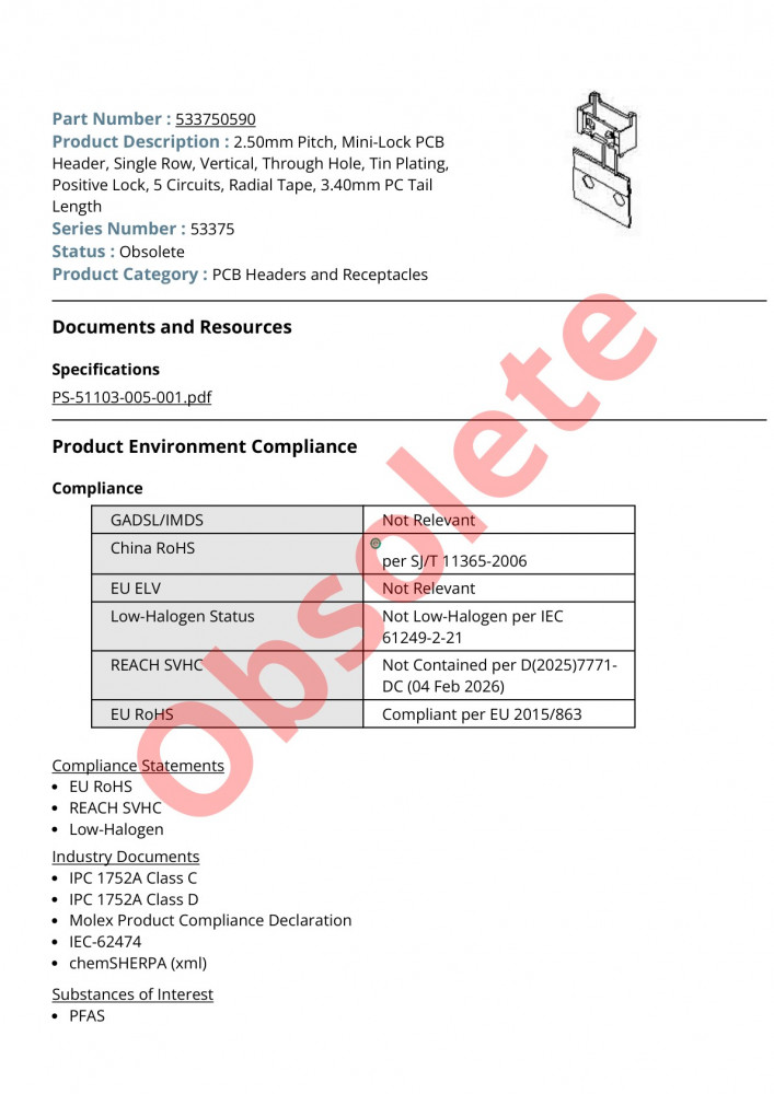 MOLEX 533750590 document page 1