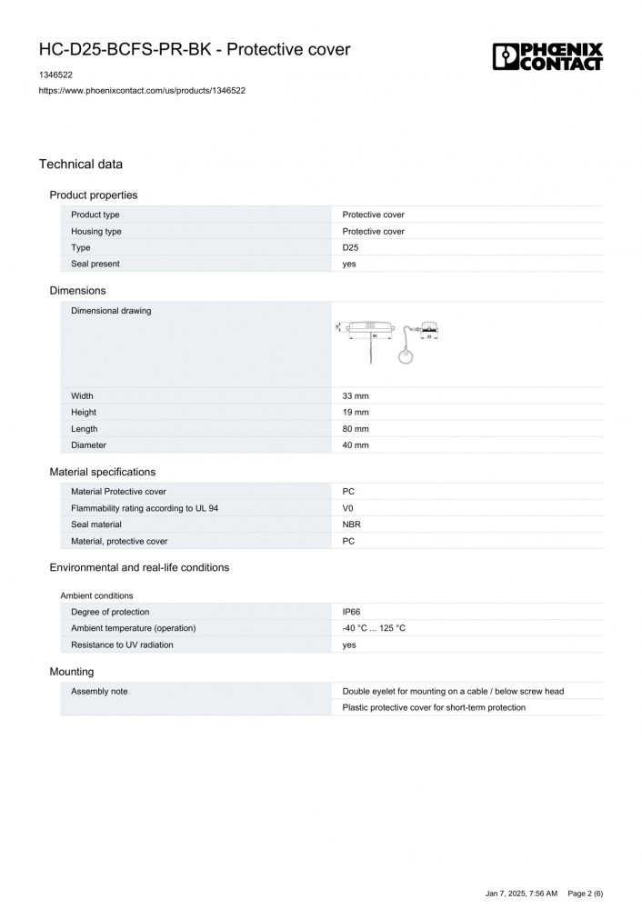 Phoenix Contact 1346522 technical document page 2