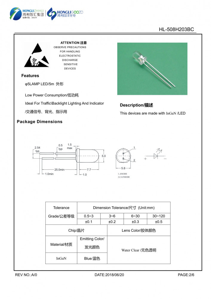 HL-508H203BC datasheet page 2