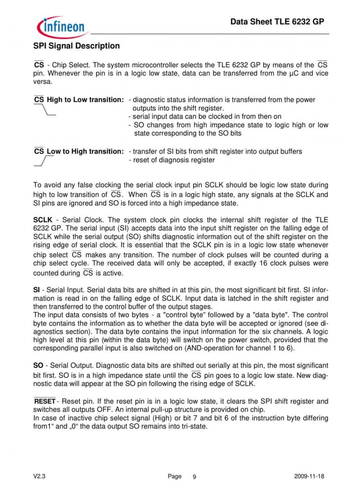 TLE6232GP datasheet page 9