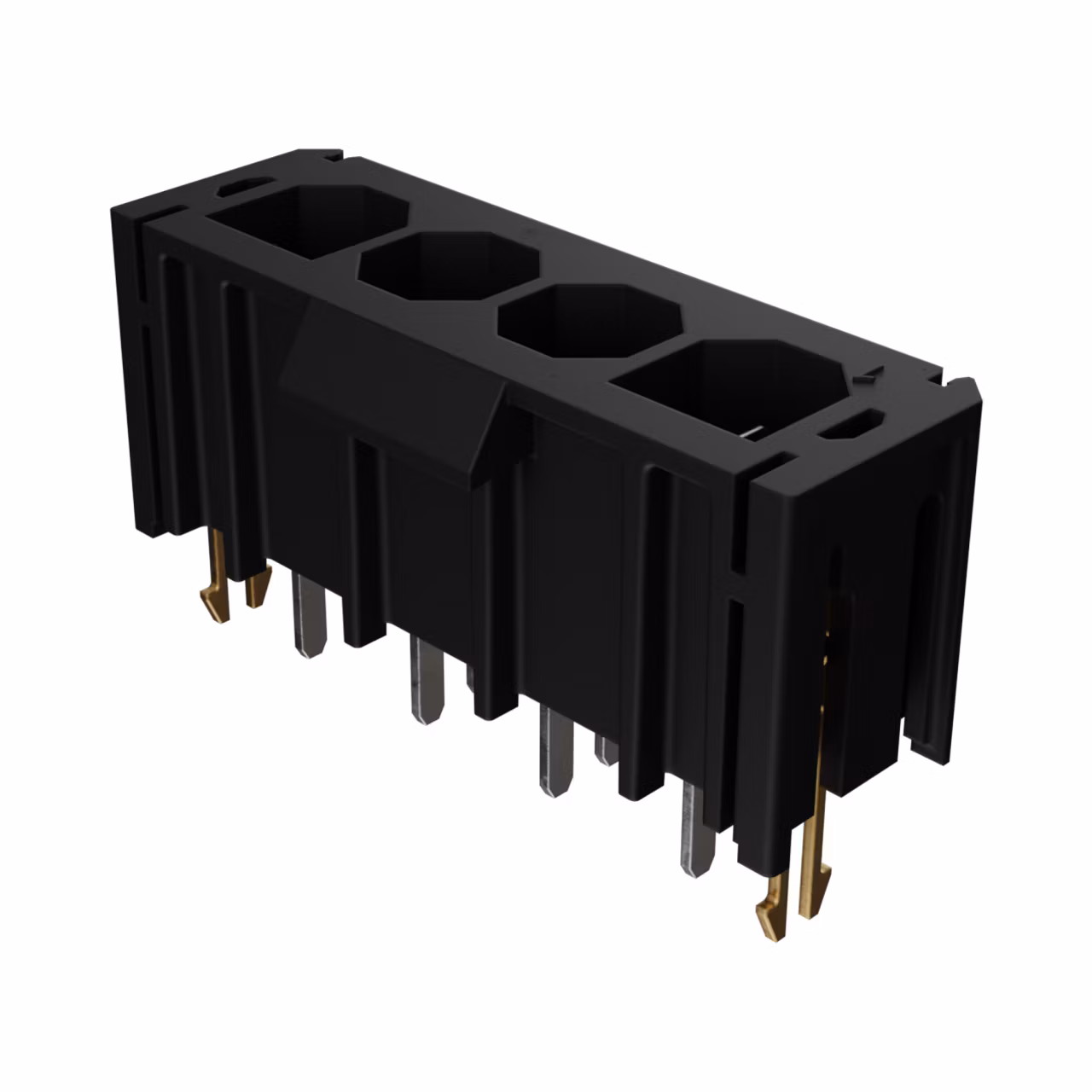 Sabre Vertical Header, 7.50mm Pitch, 4 Circuits, Glow-Wire Capable, 5.33mm Tail Length. for 3.20mm PCB, with Board Lock, Complies with the UL1977 finger proof access requirement for sale