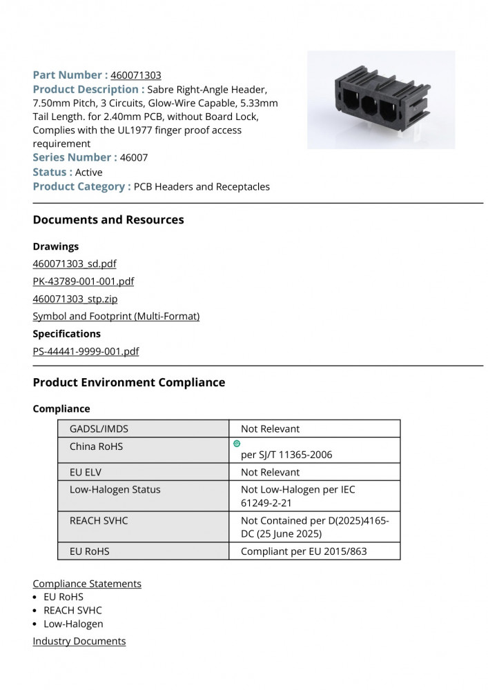 460071303 technical document page 1