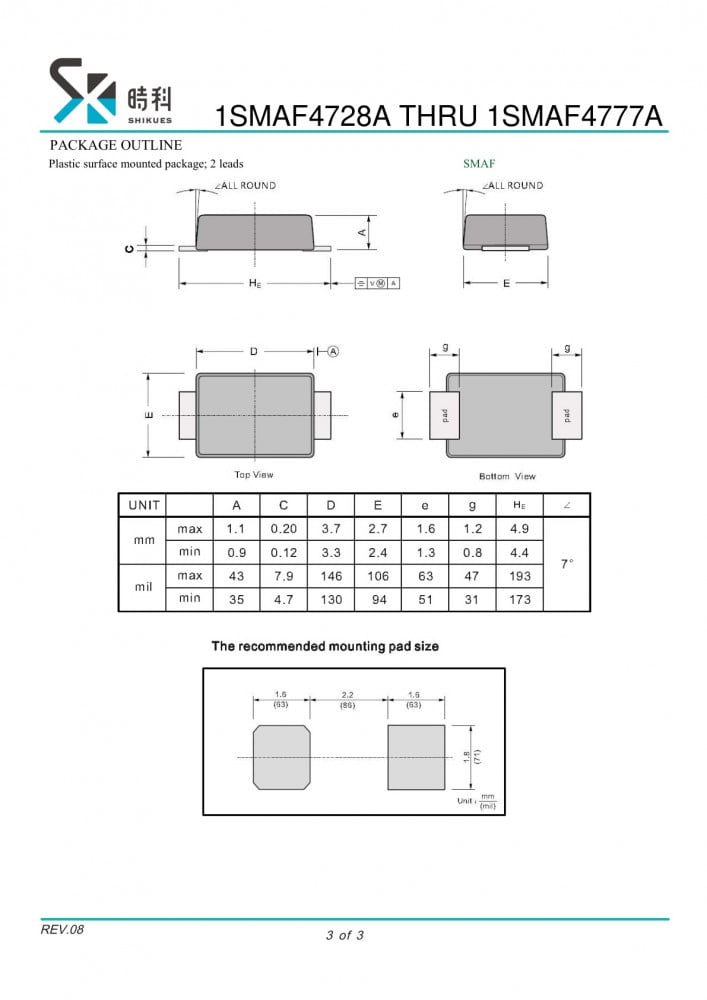 1SMAF4734A datasheet page 3
