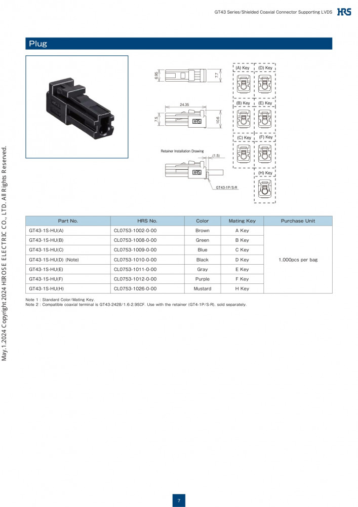 HRS GT43 catalogue page 7