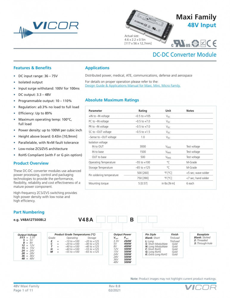 VICOR document page 1