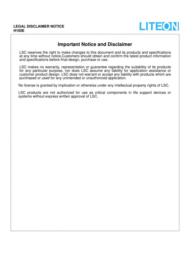 H105E datasheet page 4
