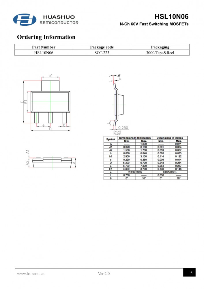 HSL10N06 datasheet page 5