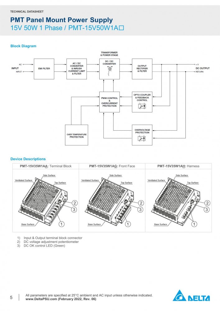 PMT-15V50W1AH datasheet page 5