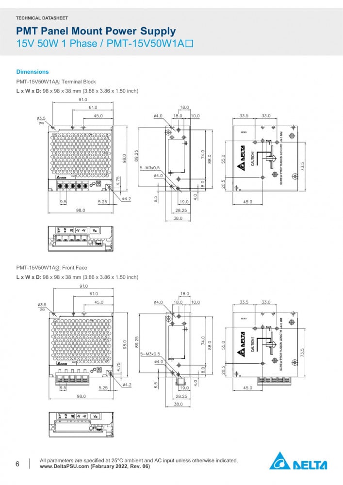 PMT-15V50W1AH datasheet page 6