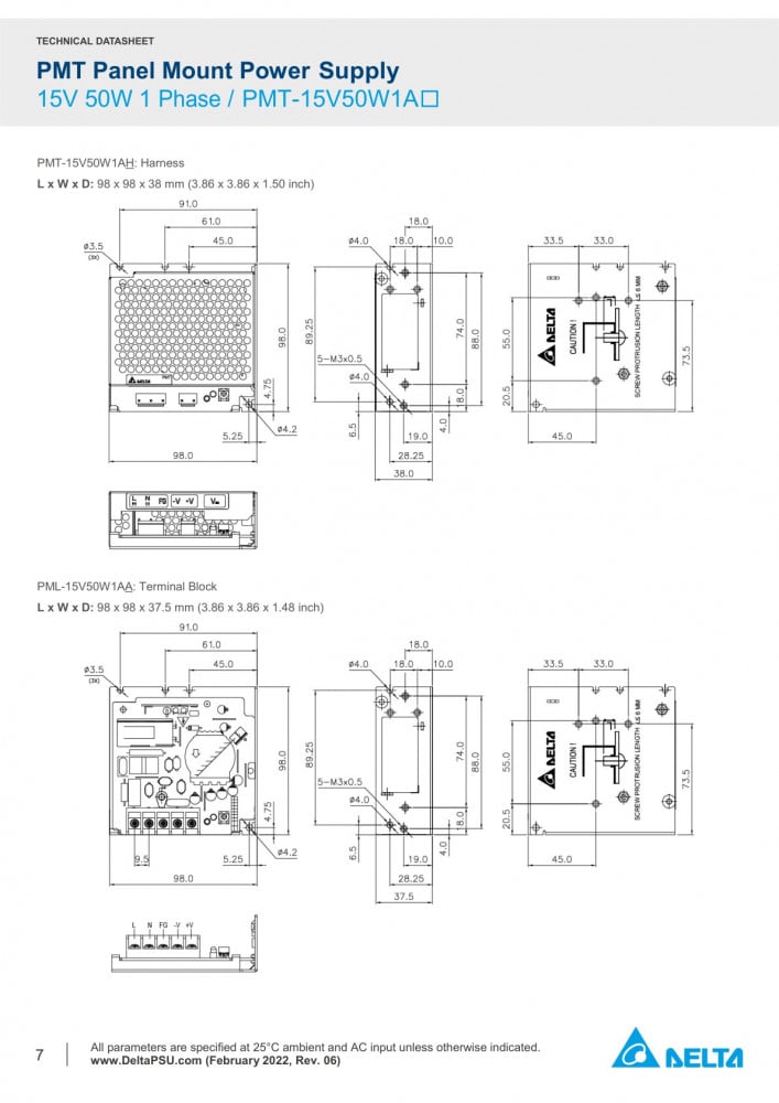 PMT-15V50W1AH datasheet page 7
