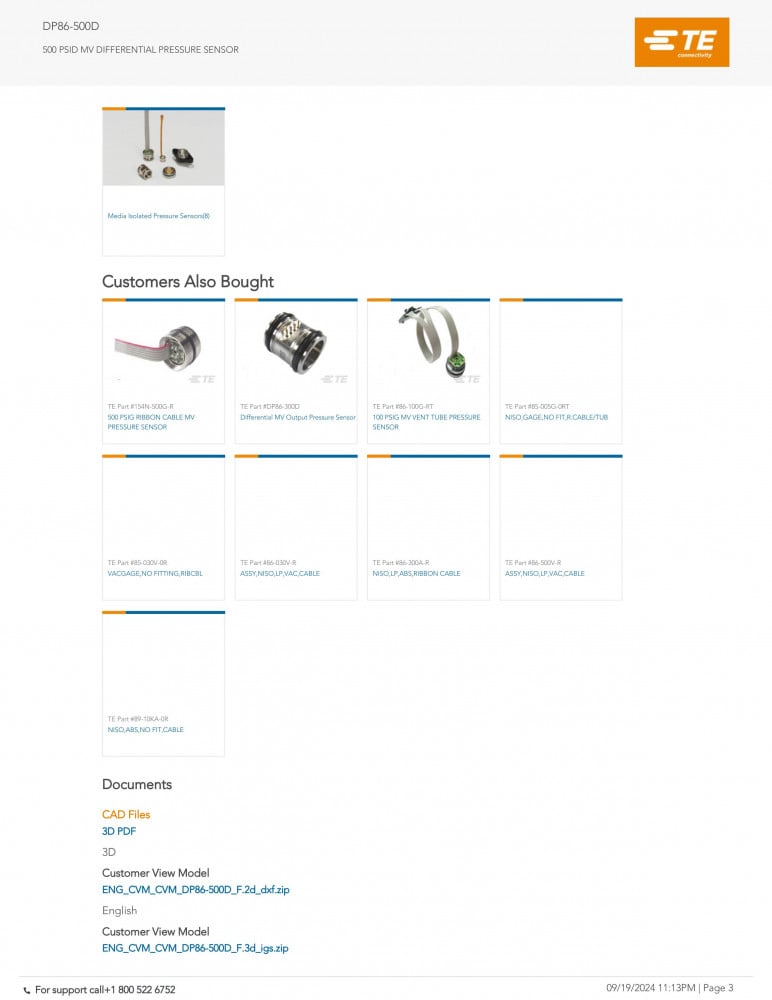 DP86-500D technical document page 3