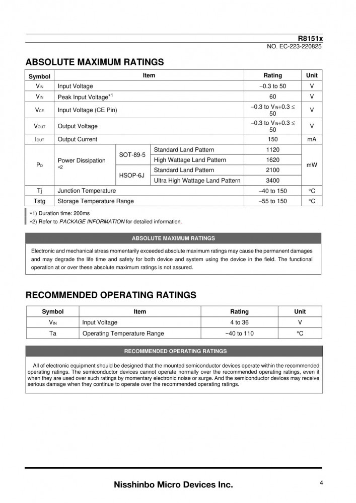 R8151 datasheet page 4