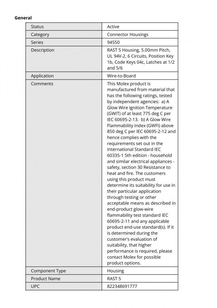 MOLEX 945504106 product document page 2