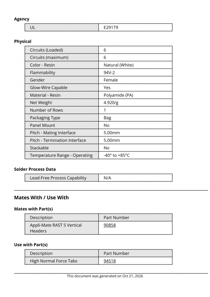 MOLEX 945504106 product document page 3
