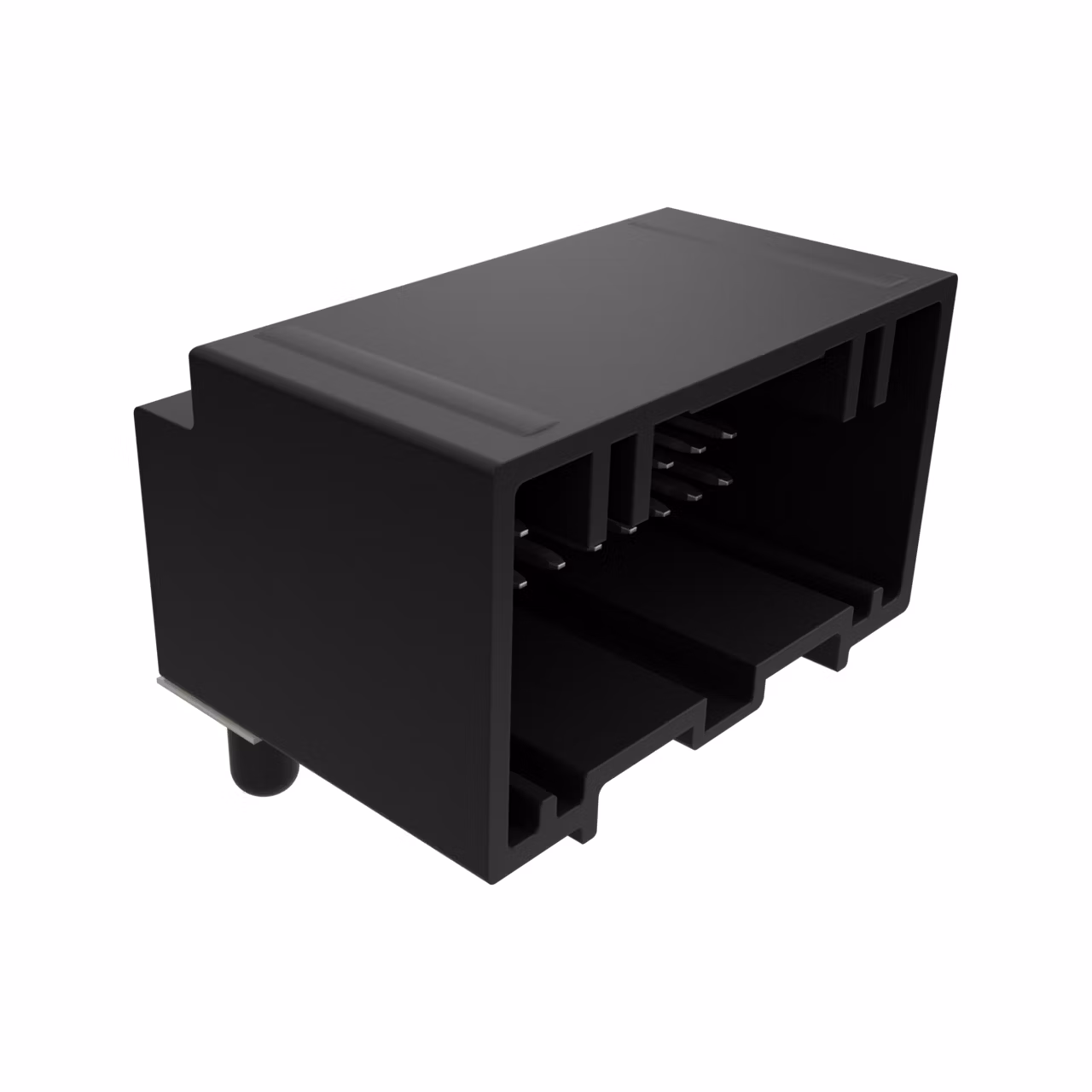 2.54mm Pitch, H-DAC 64 High Density Automotive Header, Dual Row, Right-Angle, 18 Circuits, Polarization Option 2, Black, Tube for sale