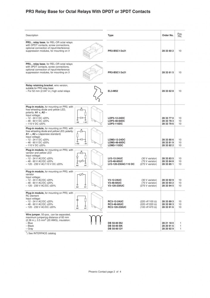 Phoenix Contact REL-OR and PR3 technical document page 2