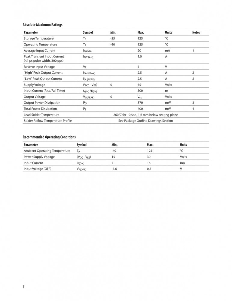 ACPL-312U-500E datasheet page 5