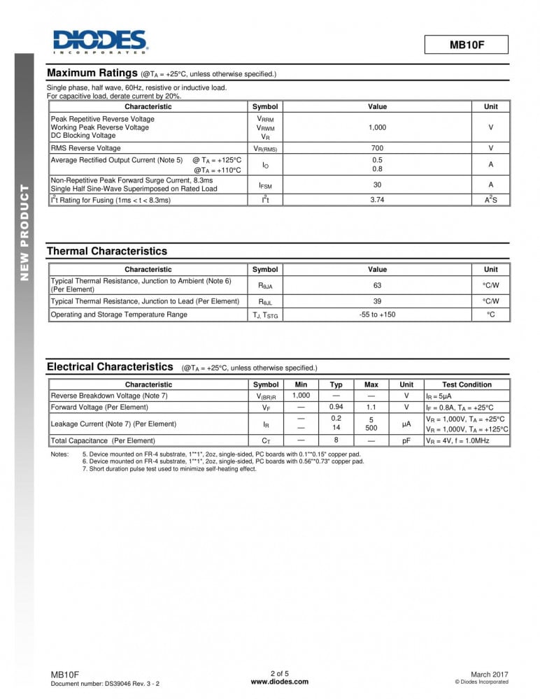 MB10F-13 datasheet page 2