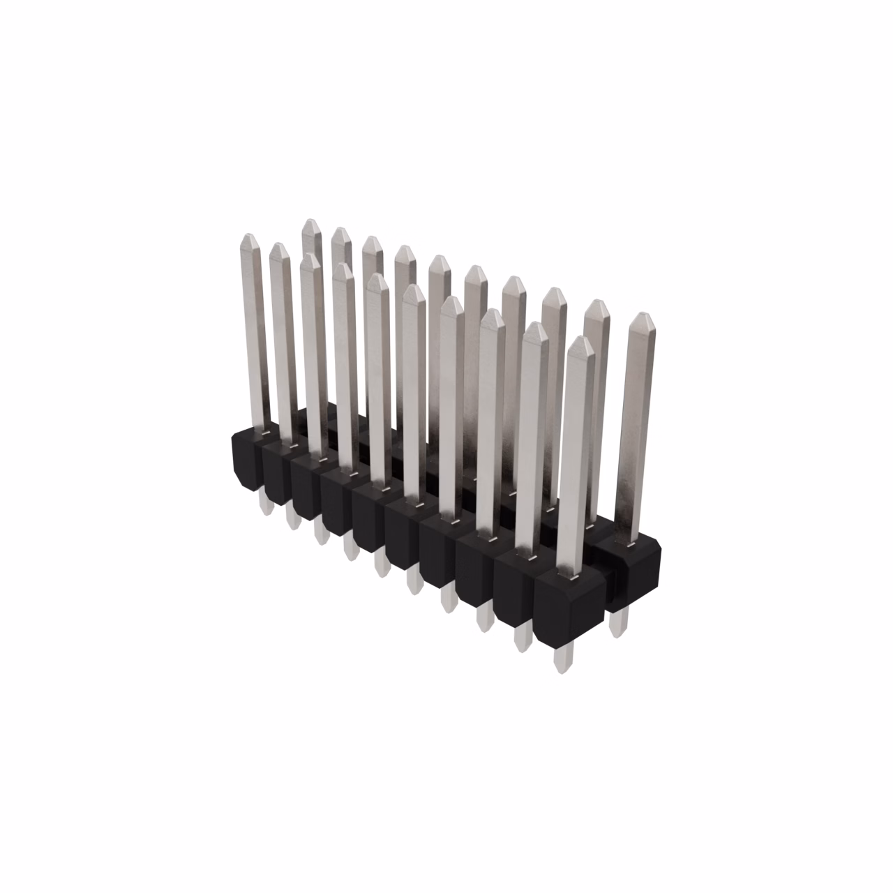 MX150 Dual Row Header, Vertical, 20 Circuits, 2.50µm Tin (Sn) Plating, 16.09mm Mating Pin Length, 3.05mm PC Tail Length for sale