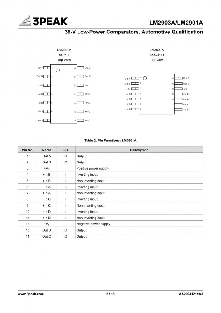LM2903A-VS1R-S datasheet page 5