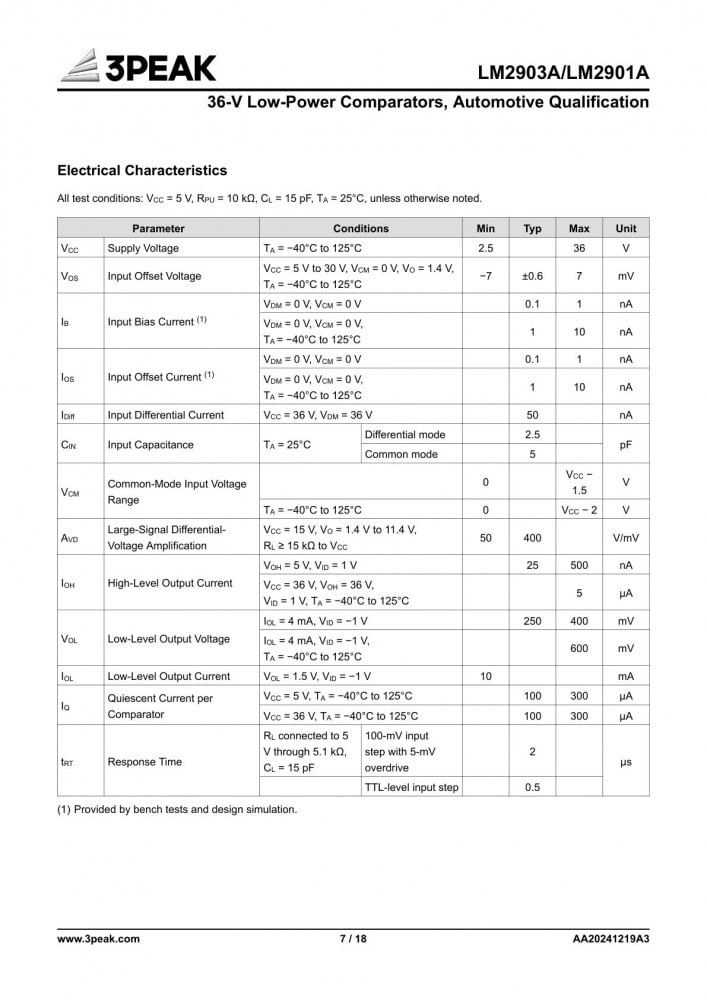 LM2903A-VS1R-S datasheet page 7