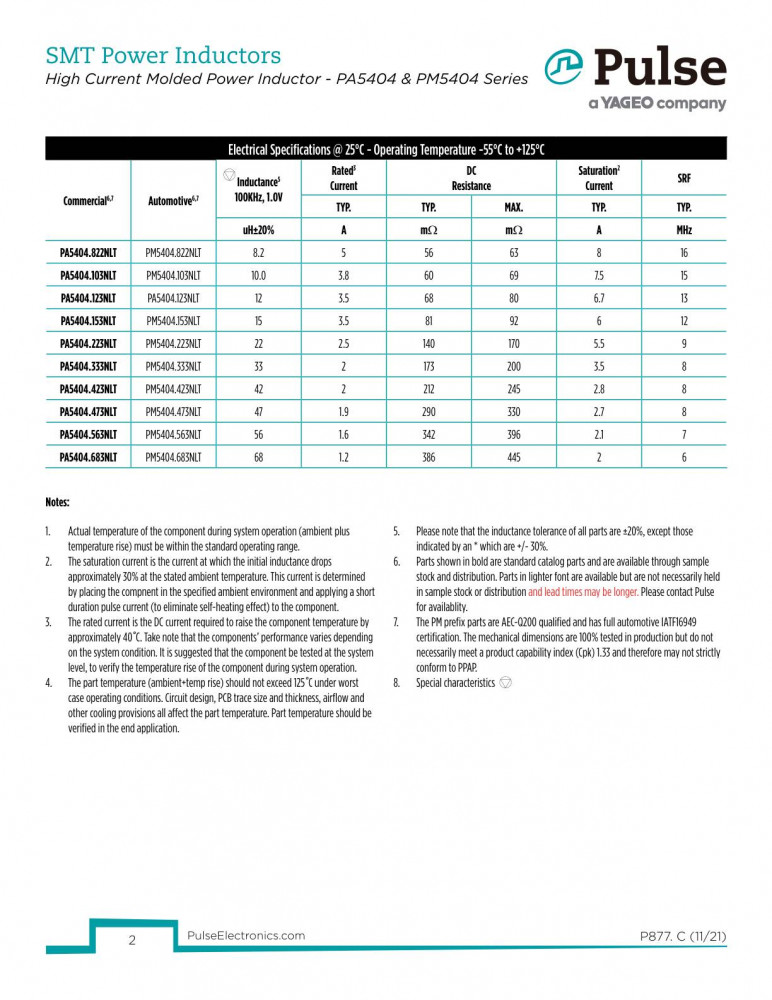 PA5404 technical document page 2