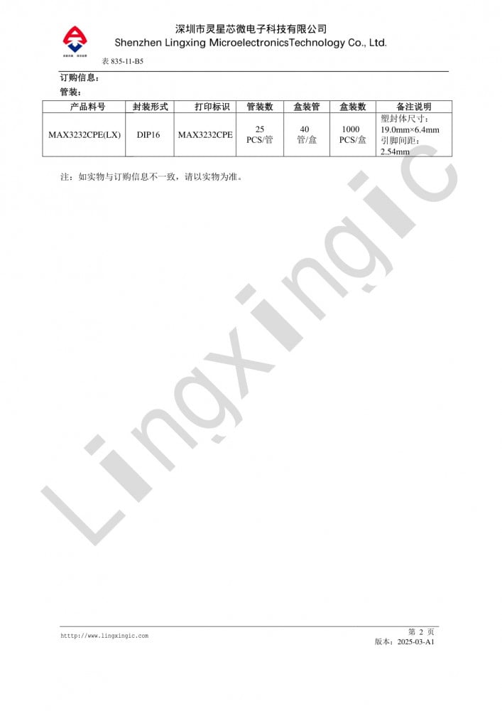 MAX3232CPE(LX) datasheet page 4