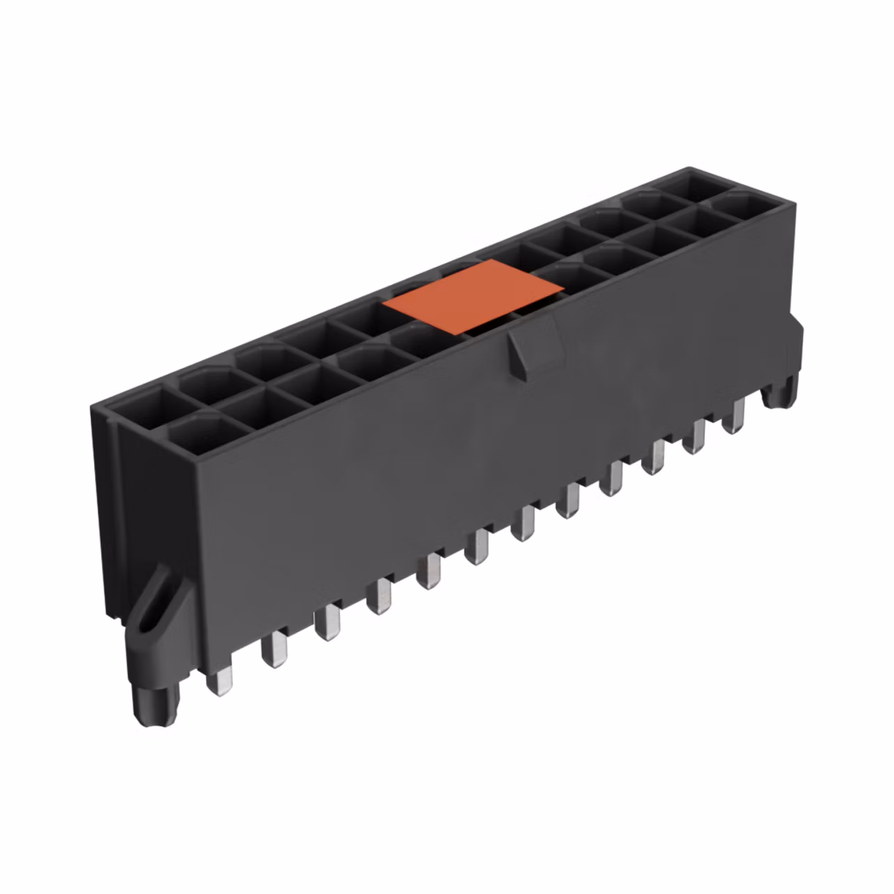 Mini-Fit Jr. Reflow Solder Capable Header, 4.20mm Pitch, Dual Row, Vertical, 8 Circuits, 1.57mm PCB Thickness, with PCB Pegs, LCP Housing, with Tin (Sn) Plating, Glow-Wire Capable, Tape and Reel