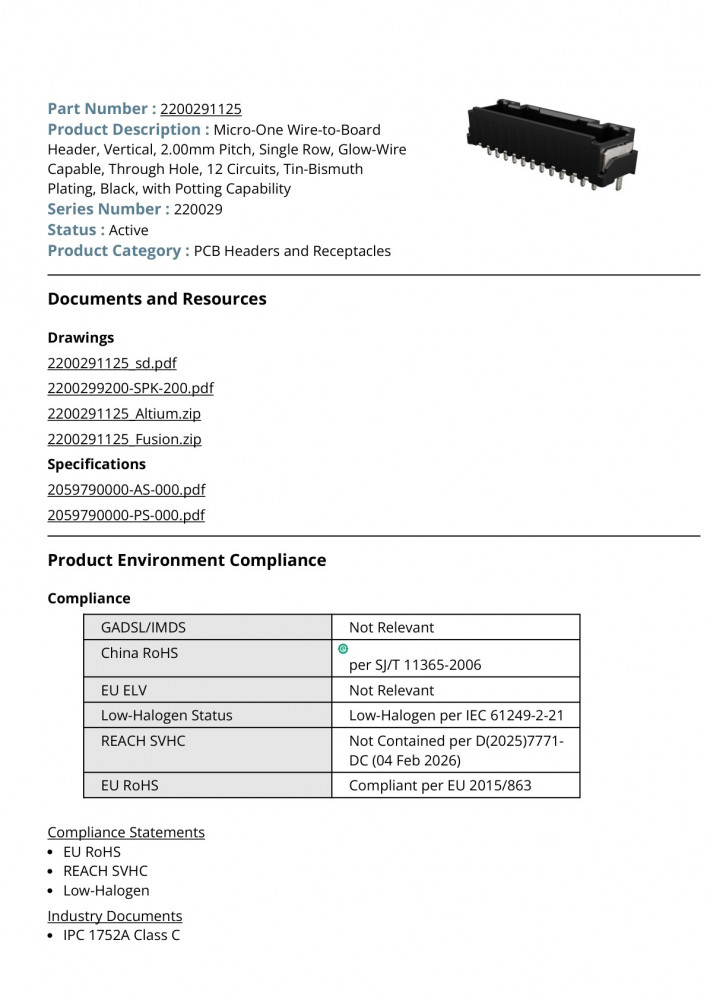 2200291125 technical document page 1