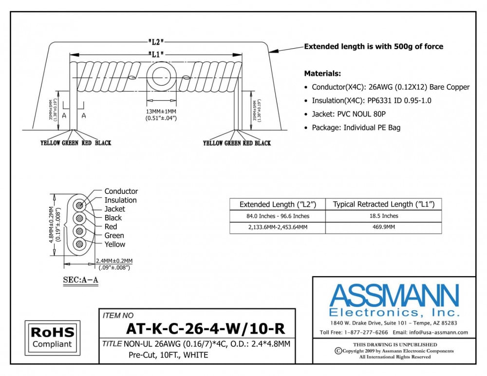 AT-K-C-26-4-W/10 technical drawing page