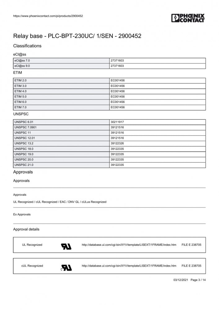 Phoenix Contact 2900452 documentation page 3
