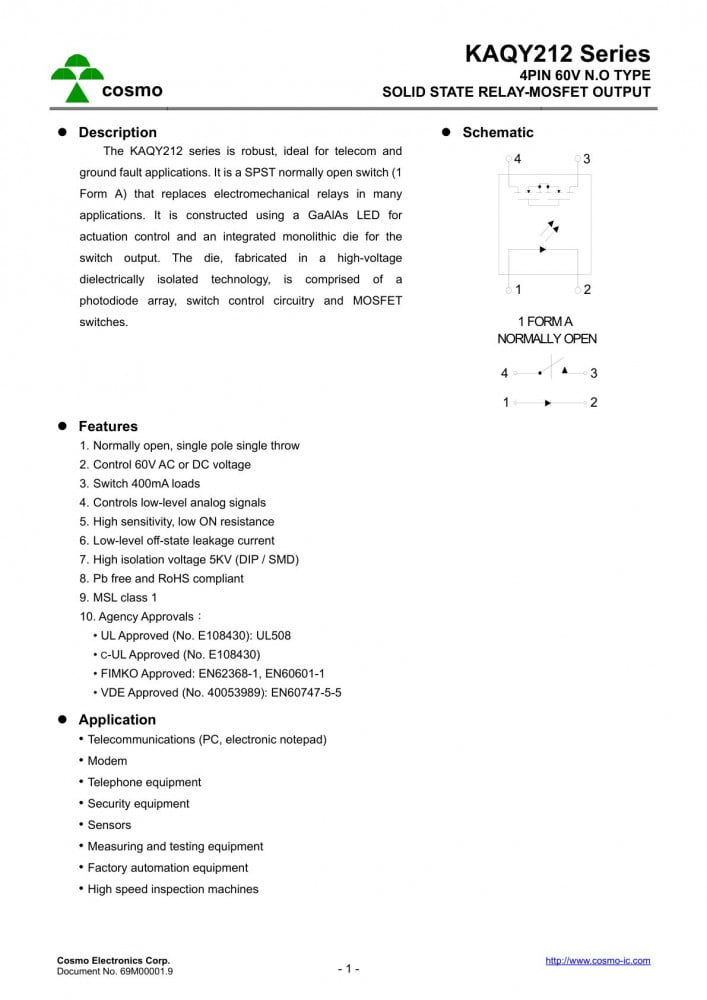 KAQY212STLD technical document page 1