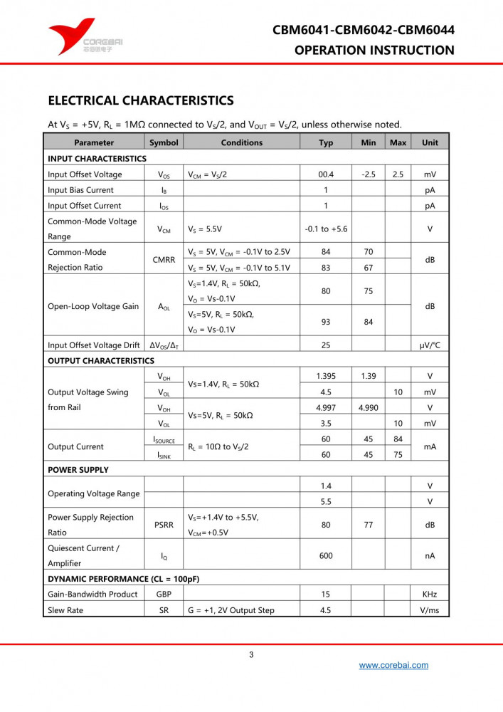 CBM6041AST5 datasheet page 3