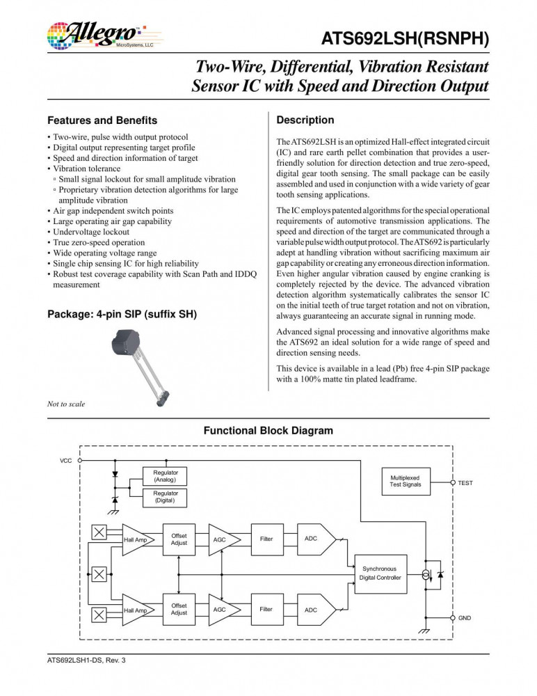 ATS692 datasheet page 1