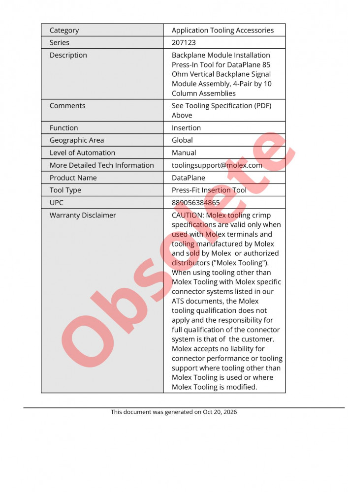 Molex 2002140005 tooling document, page 2