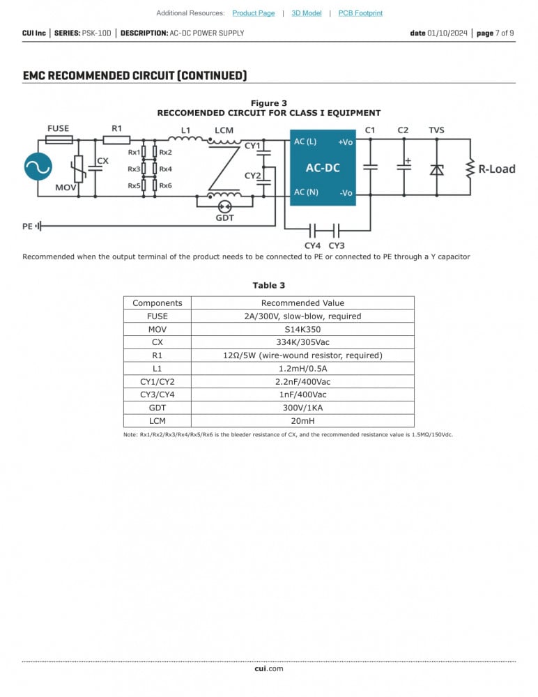 PSK-10D series datasheet page 7
