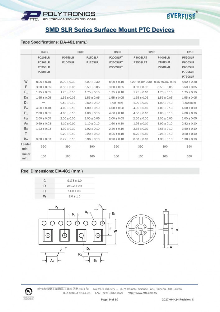PTTC SMD SLR datasheet page 9