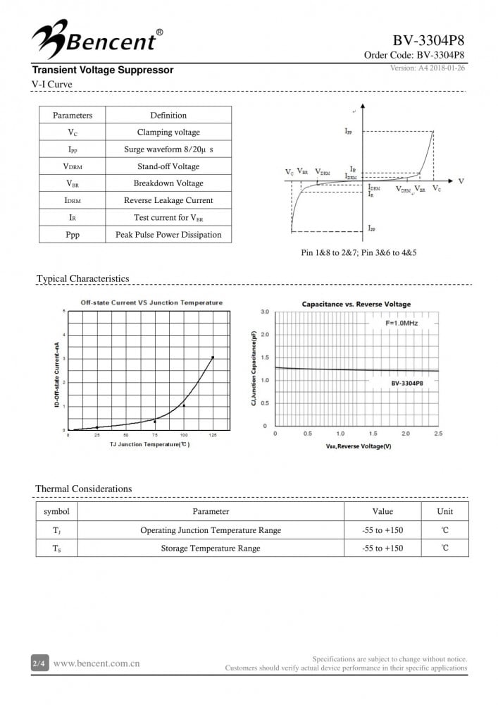 BV-3304P8 datasheet page 2