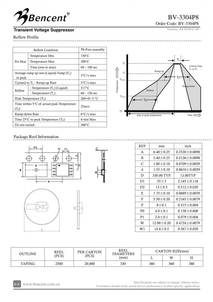 BV-3304P8 datasheet page 4